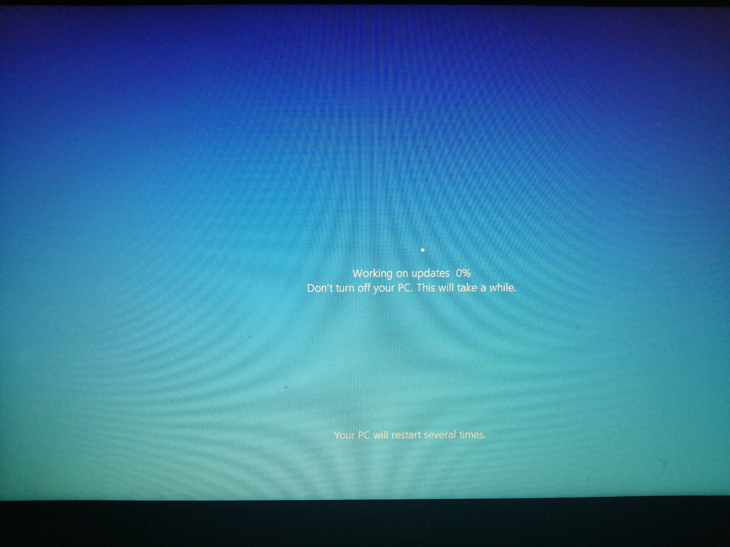 End of Term Blue Screen | In the Dark